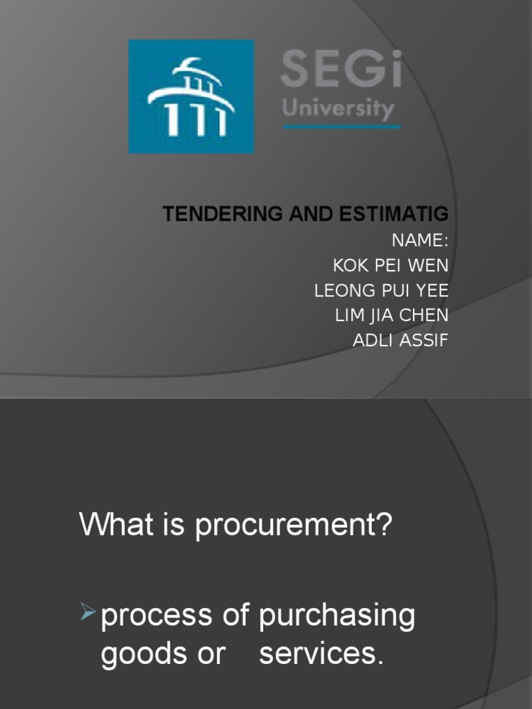 Presentation-Traditional Procurement Method | PDF | Procurement ...