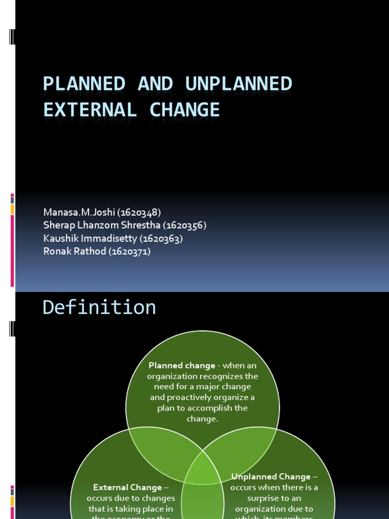 Planned vs Unplanned Change Analysis | PDF