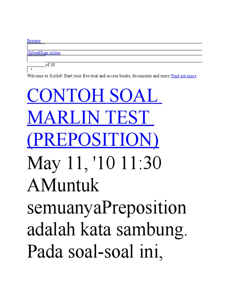 Marlin Test | PDF