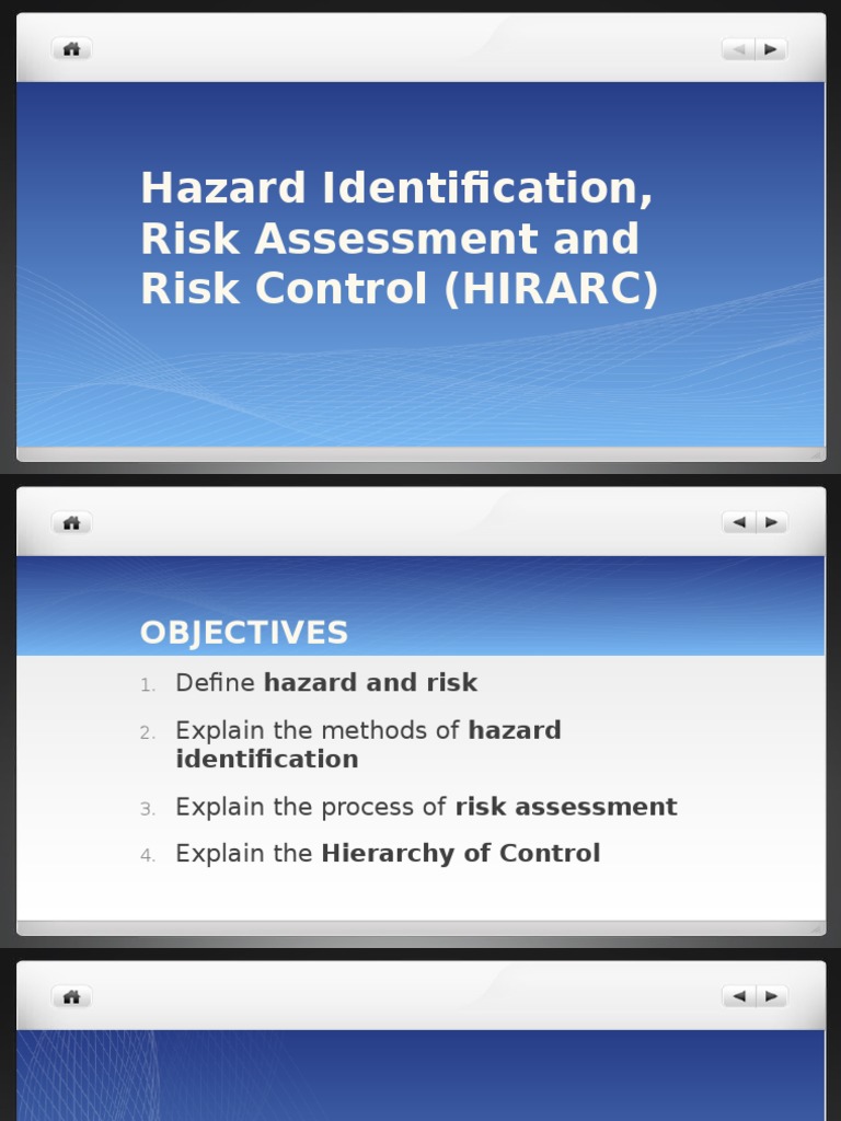 L1b - Hazard Identification, Risk Assessment and Risk Control | PDF ...