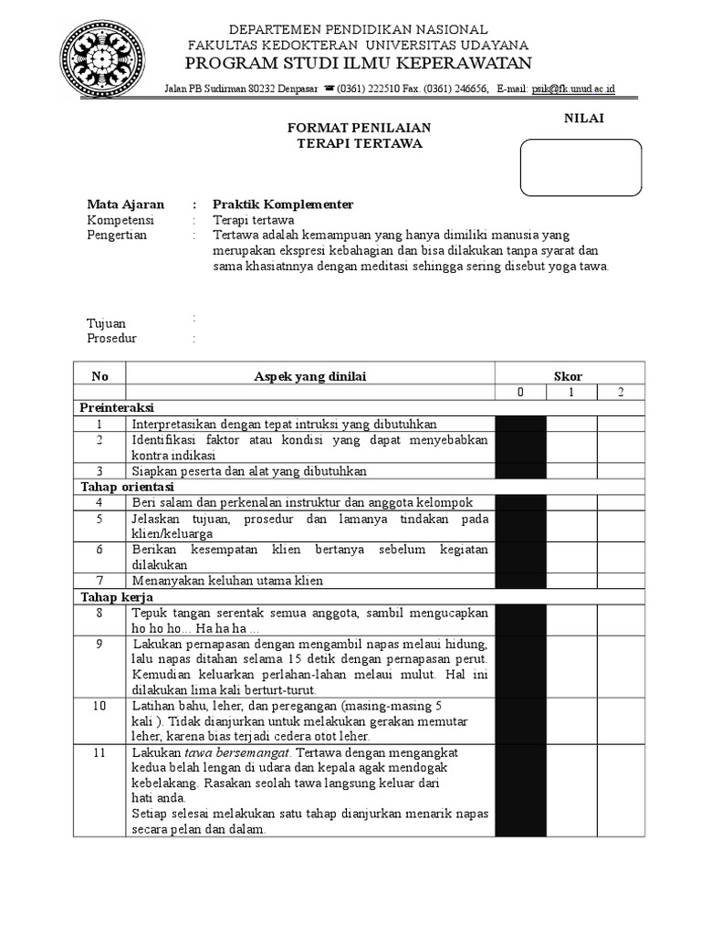 Sop Terapi Tertawa | PDF