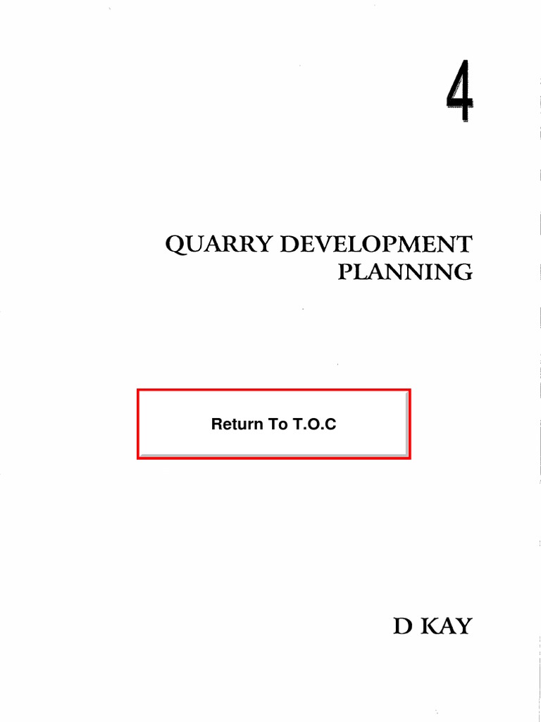 A1 Quary Development Planning PDF | PDF | Coal Mining | Mining