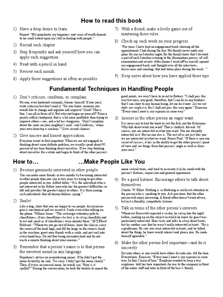 How To Win Friends and Influence People | PDF | Self-Improvement