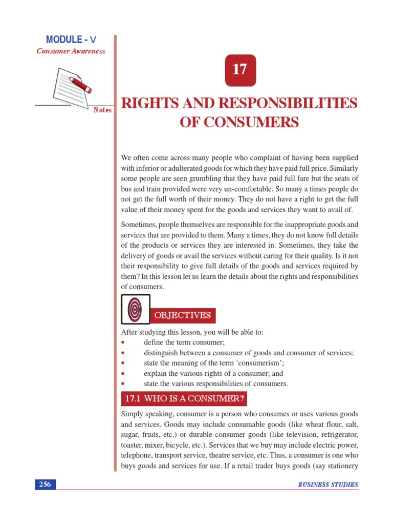 Rights of Consumer Under Consumer Protection Act | PDF | Consumer ...