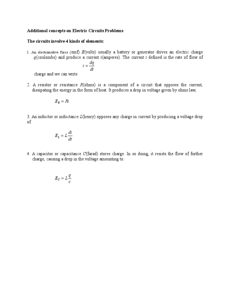Exercises Application Word Problems (FOODE) | PDF | Volt | Physical ...