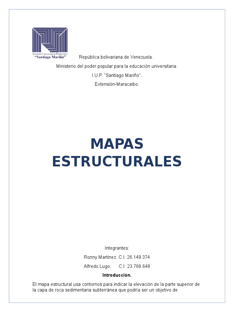 Mapas Estructurales | PDF | Mapa | Estrato