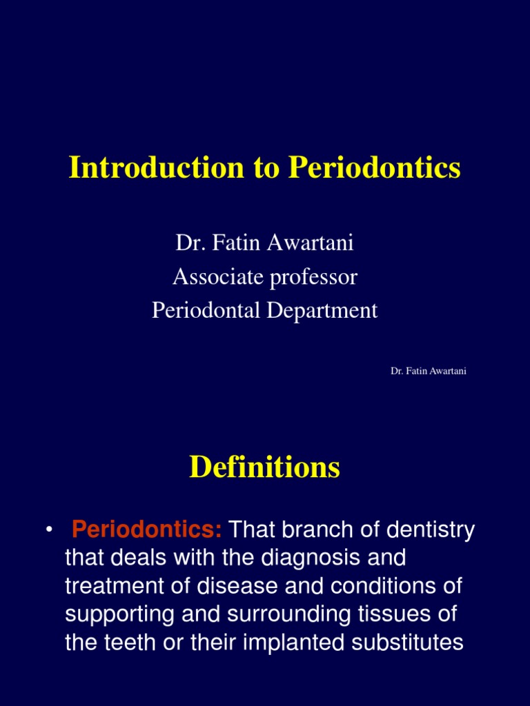 Introduction to Periodontics Overview | PDF | Human Tooth | Periodontology