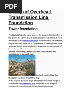 Transmission Line Tower Foundation Guide | PDF | Foundation ...
