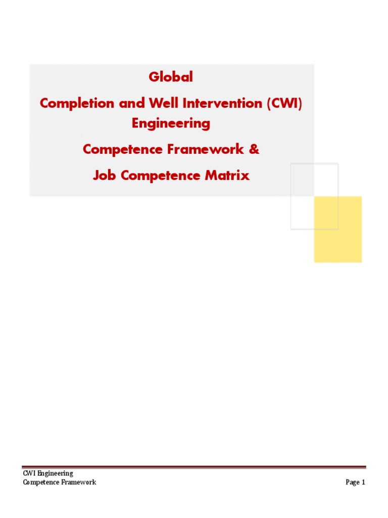 CWI Engineering Competence | PDF | Competence (Human Resources) | Expert