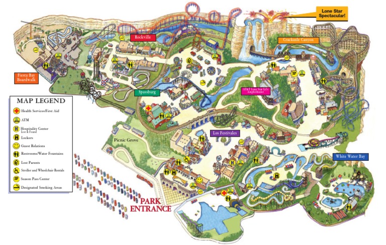 Six Flags Fiesta Texas Map | PDF