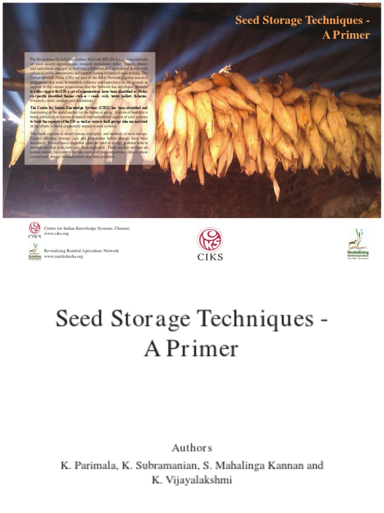 Seed Storage Techniques - A Primer | PDF | Seed | Warehouse