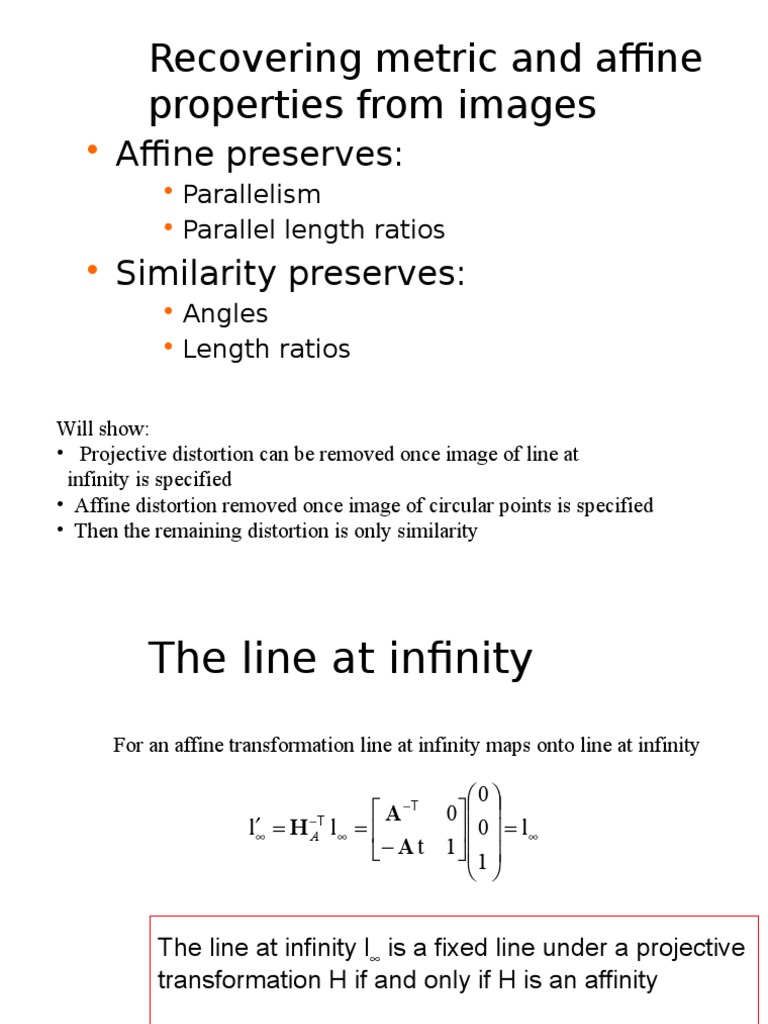 Affine and Projective Transformations | PDF | Plane (Geometry) | Space
