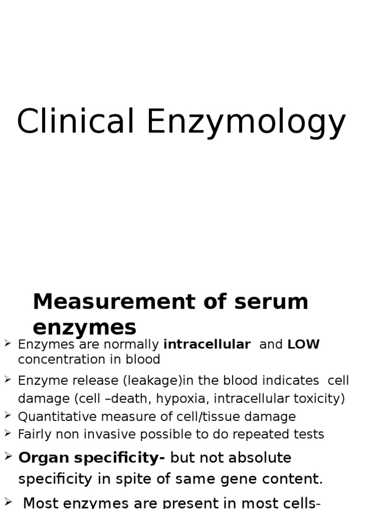 Clinical Enzymology and Disease Diagnosis | PDF | Alanine Transaminase ...