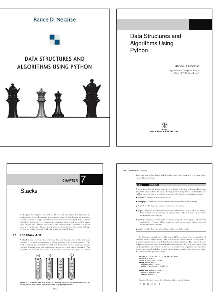 Python Stacks | PDF | Algorithms And Data Structures | Areas Of ...