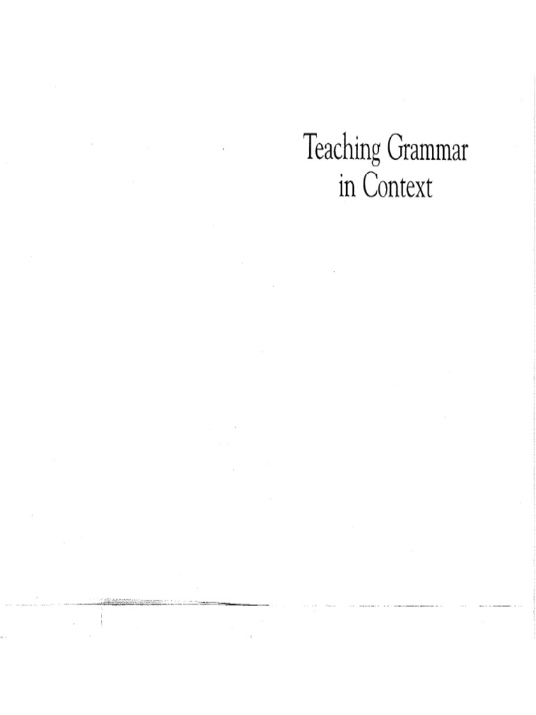 Teaching Grammar PDF | PDF