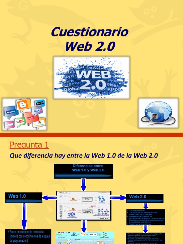 Cuestionario Web 2.0 y herramientas | PDF | Google | web 2.0