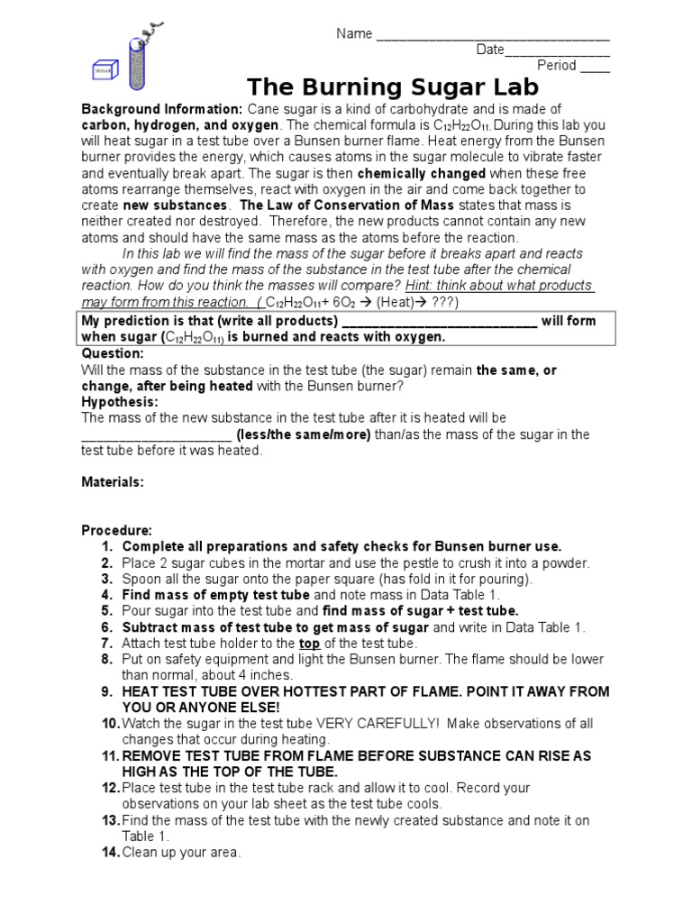 The Burning Sugar Lab2-2 | PDF | Combustion | Carbohydrates