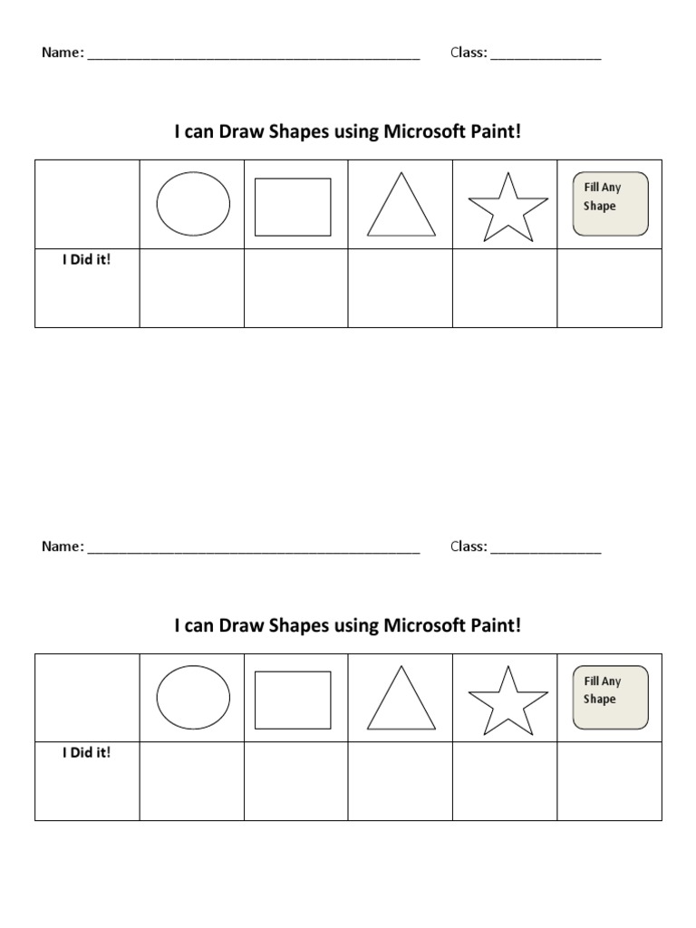 1st Grade Shapes Checklist | PDF