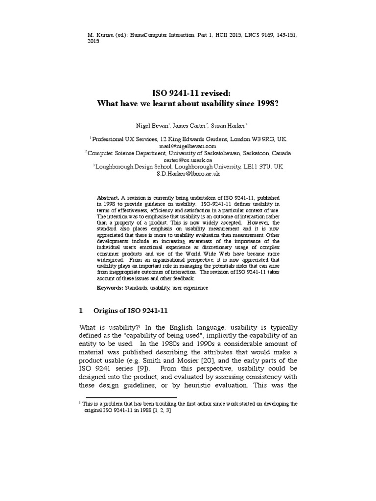 ISO 9241-11 Revised- What Have We Learnt About Usability Since 1998 ...