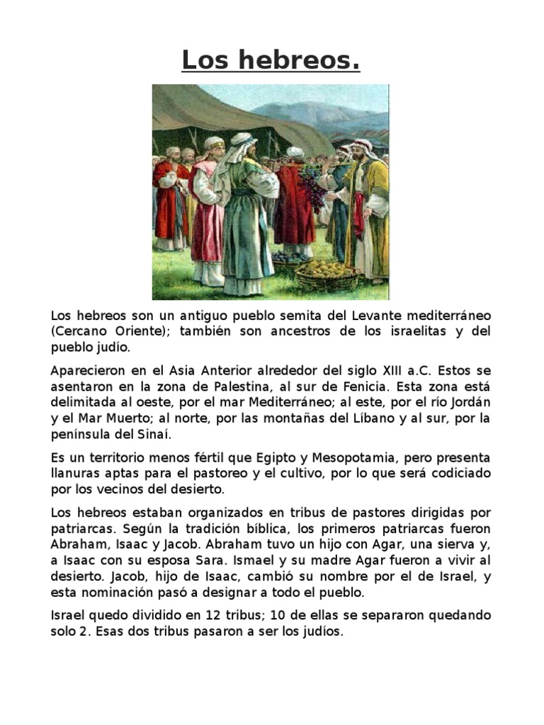 Los hebreos.doc | Judios | Lenguaje hebreo | Prueba gratuita de 30 días ...