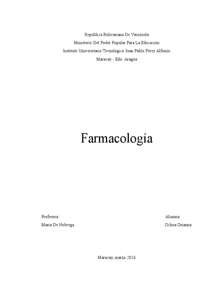 Farmacologia | PDF