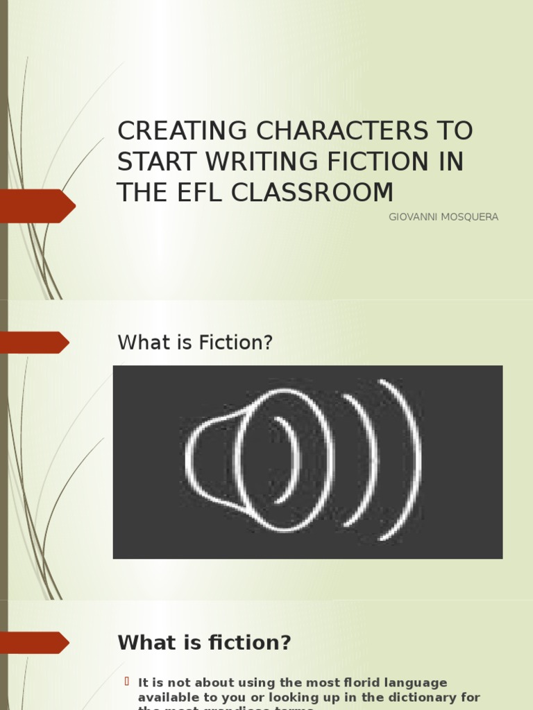 Creating Characters To Start Writing Fiction in The | PDF | Narration ...