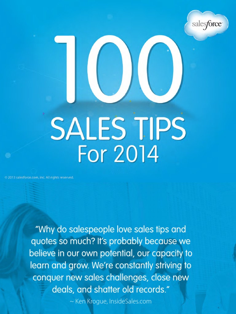 Ebook 100 Sales Tips PDF | PDF | Sales | Customer Relationship Management