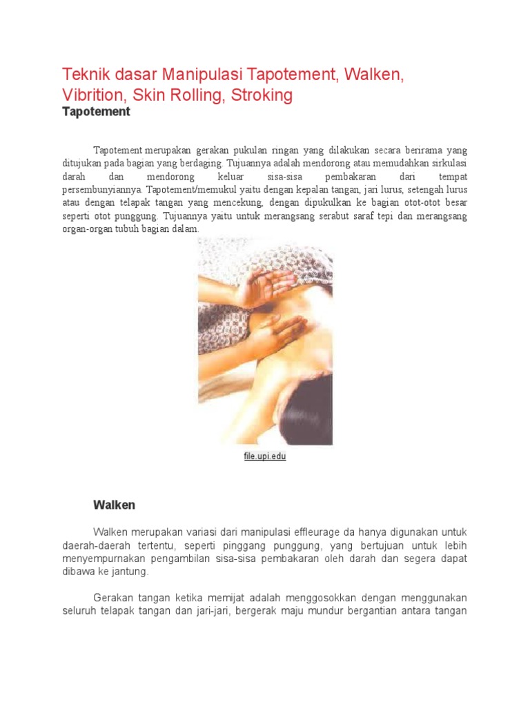 Teknik Dasar Manipulasi Tapotement | PDF