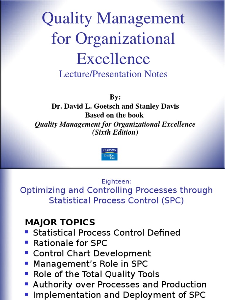 Chapter18 Statistical Process Control | PDF | Quality Management ...