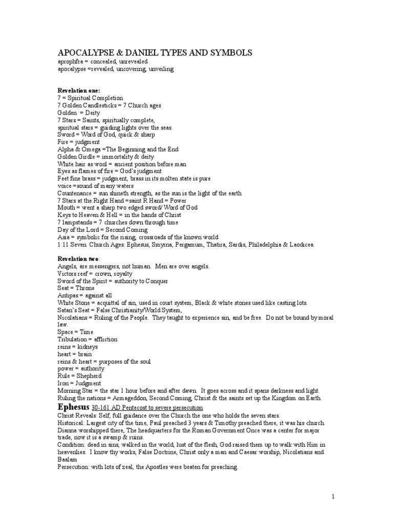 Apocalypse Daniel Types and Symbols | PDF | Daniel (Biblical Figure ...