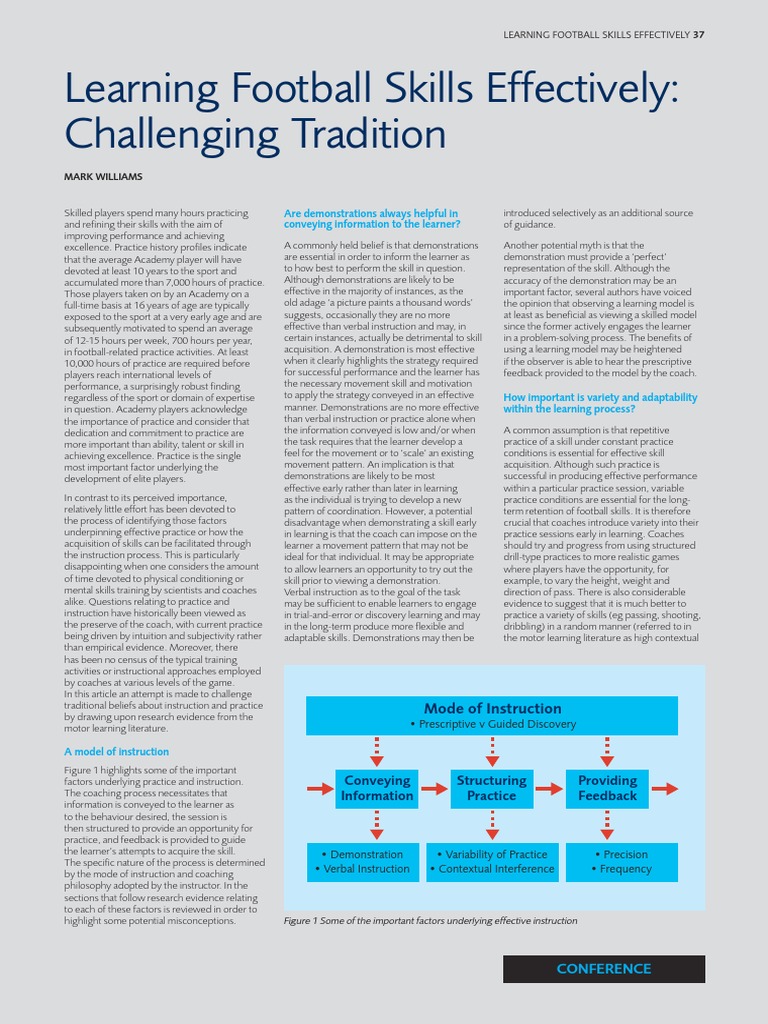 Learning Soccer Skills Effectively | PDF | Expert | Language Acquisition
