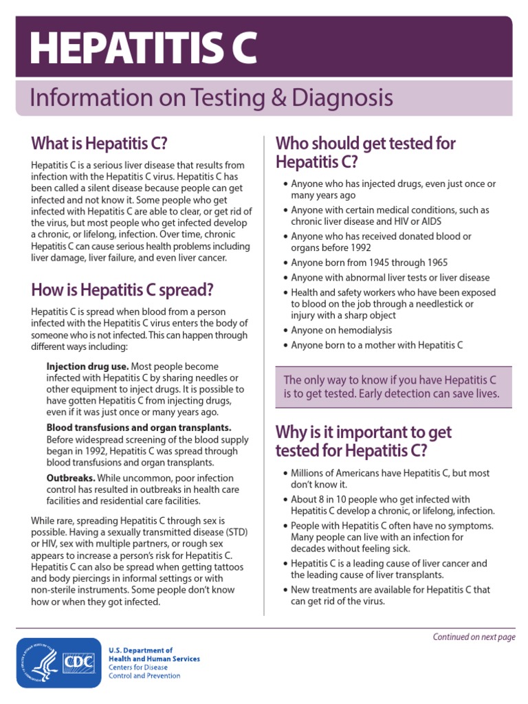 HepCTesting Diagnosis PDF | PDF | Hepatitis C | Hepatitis
