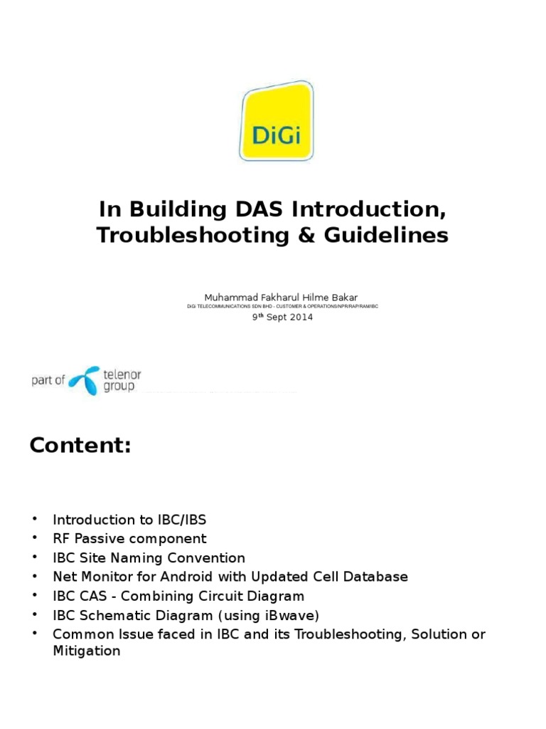 In Building DAS Introduction, Troubleshooting & Guidelines | Download Free PDF | Broadcast ...