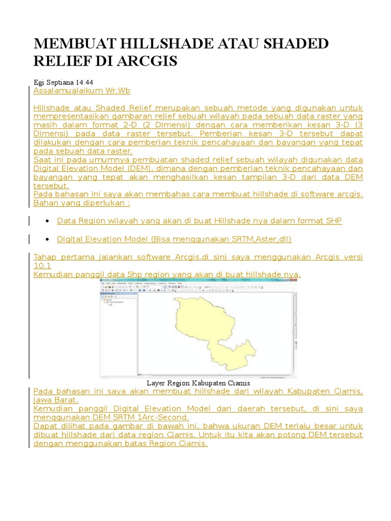 Cara Membuat Hillshade di ArcGIS | PDF