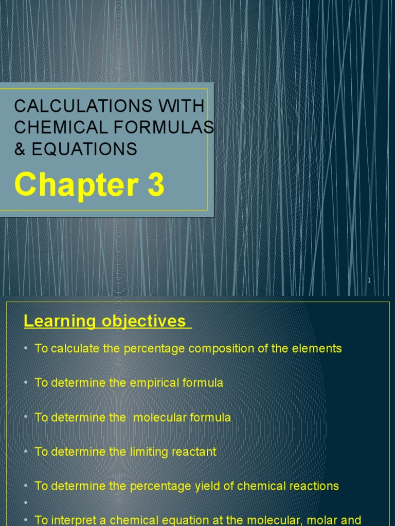 Chemical Formulas & Calculations Guide | PDF | Mole (Unit) | Stoichiometry