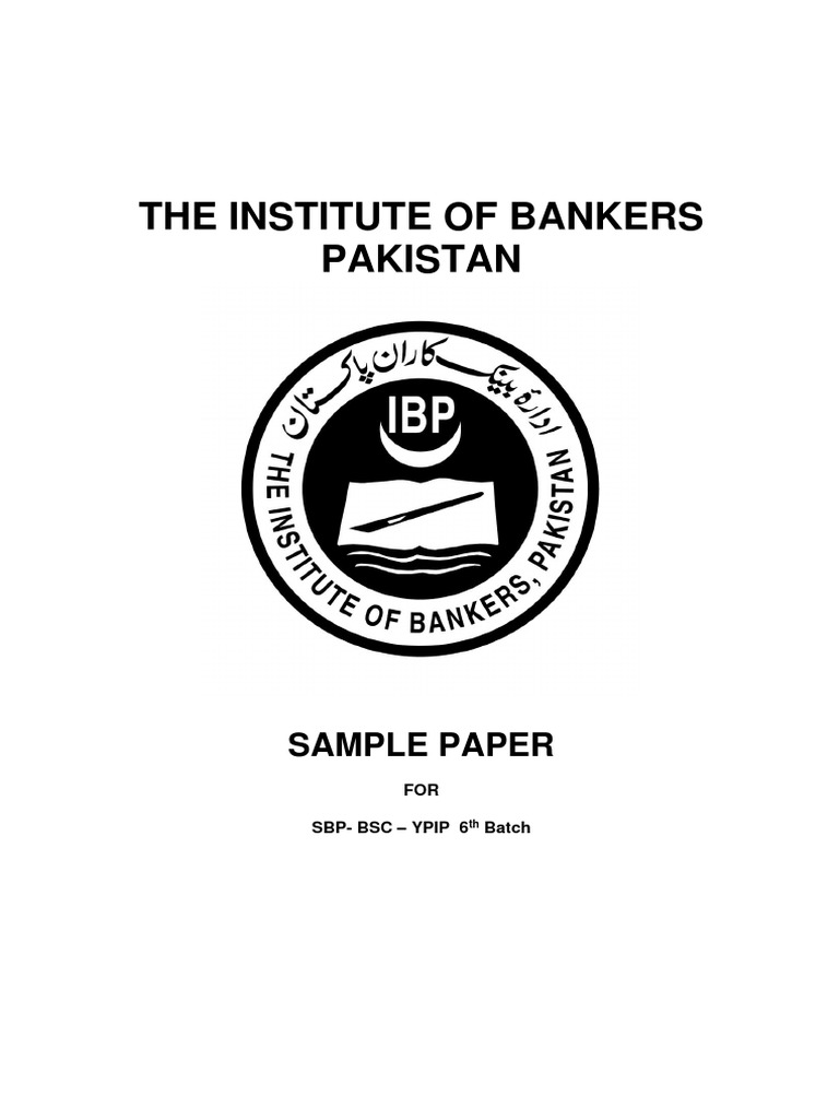 SBP BSC YPIP 6thbatch SamplePaper | PDF