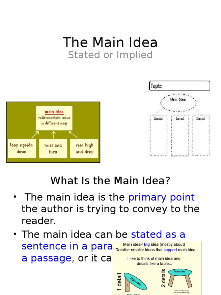2016 Main Idea Notes | PDF