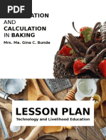 Lesson Plan in K-12 Bread and Pastry Production | PDF | Baking | Cakes