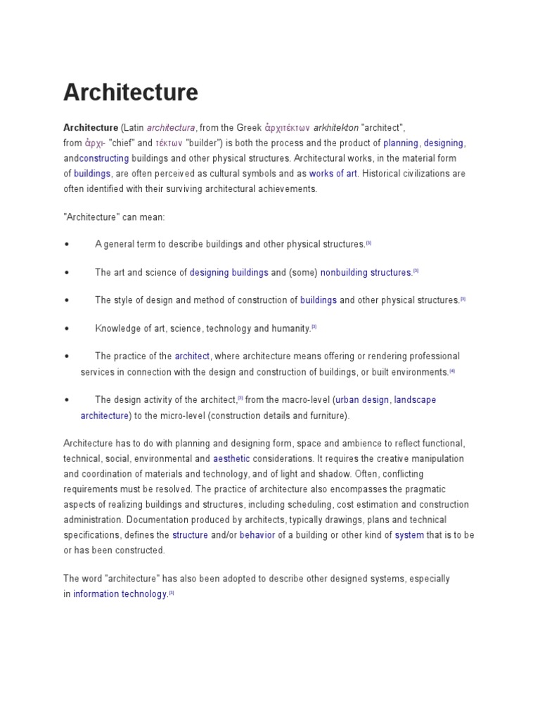 Architect | PDF
