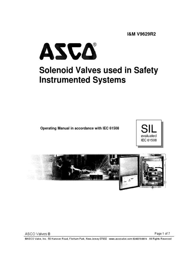 Asco Pilot Valve Operating Manual | PDF | Safety | Engineering