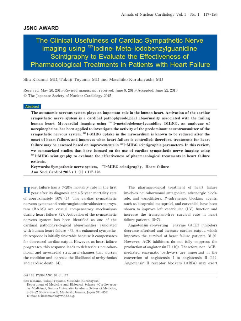 JSNC Award: Shu Kasama, MD, Takuji Toyama, MD and Masahiko Kurabayashi ...