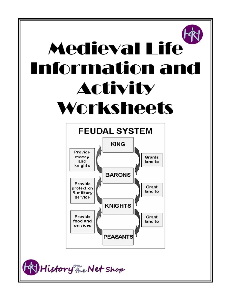 Medieval Life Information and activity worksheets | Serfdom | Courtroom