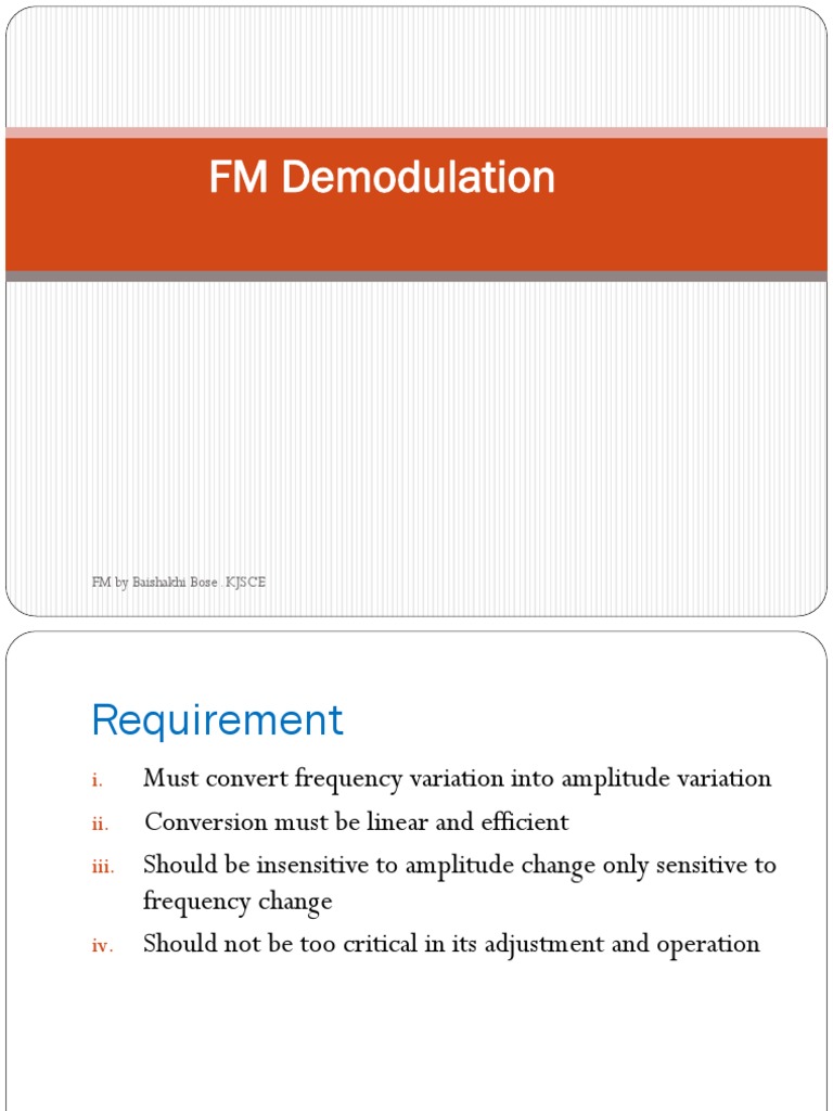 Angle Modulation Lec3 Demod | PDF