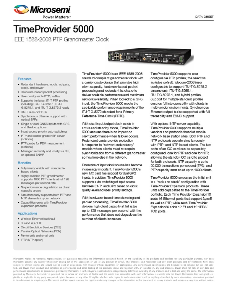 Microsemi tp5000 Datasheet VF PDF | PDF