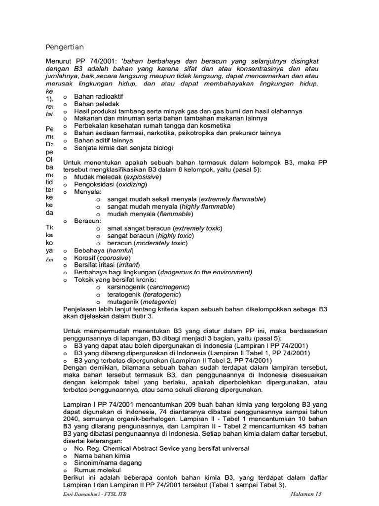MSDS Limbah B3 | PDF