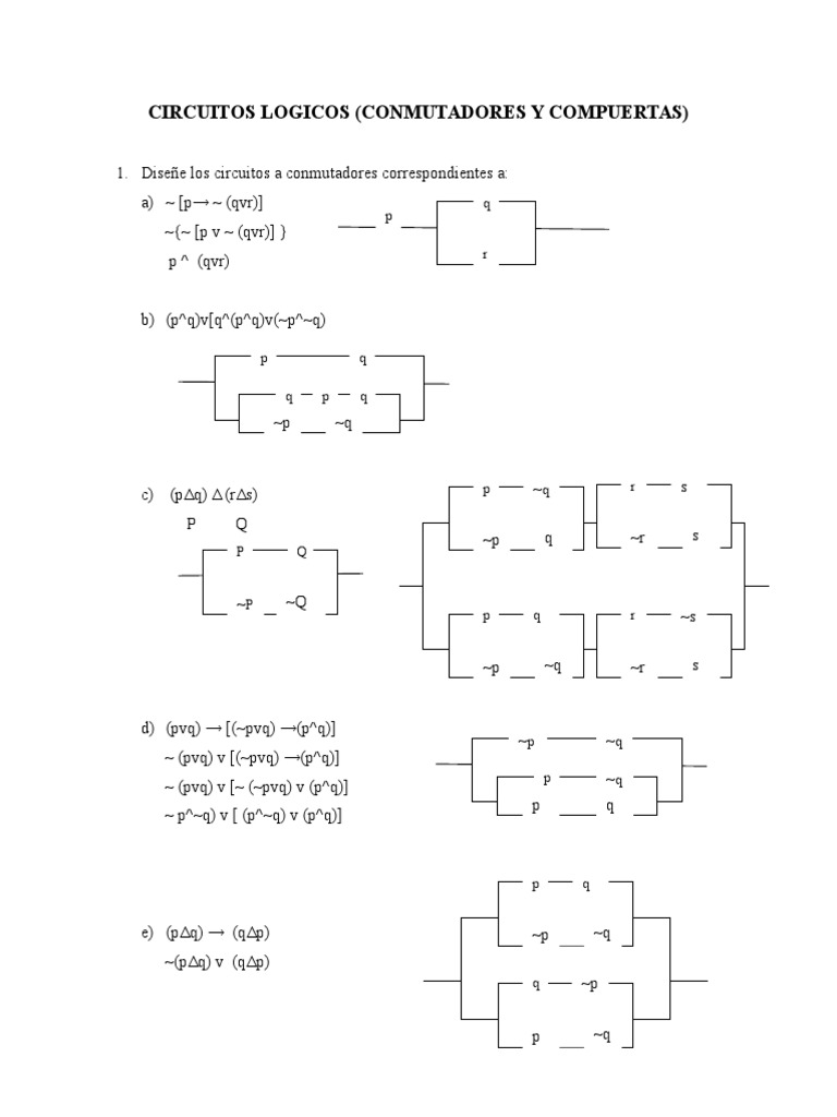 Circuitos lógicos complejos y sus simplificaciones | PDF | Ensino de ...