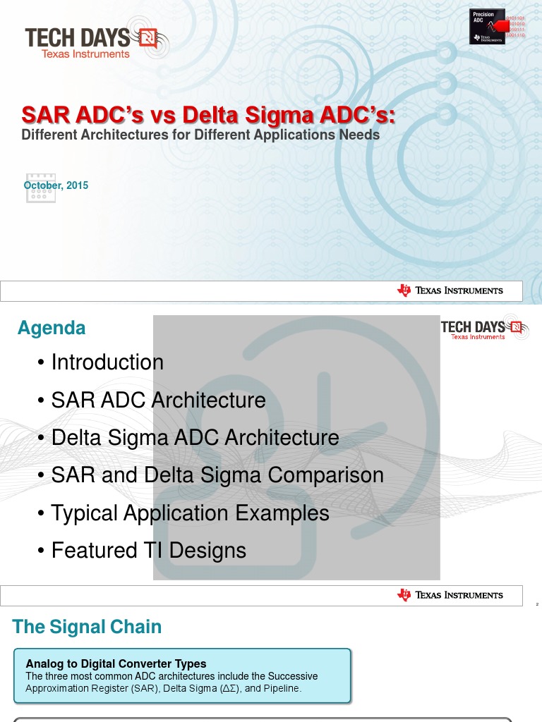 SAR ADCs vs. Delta-Sigma ADCs - Different Architectures For Different Application Needs | PDF ...