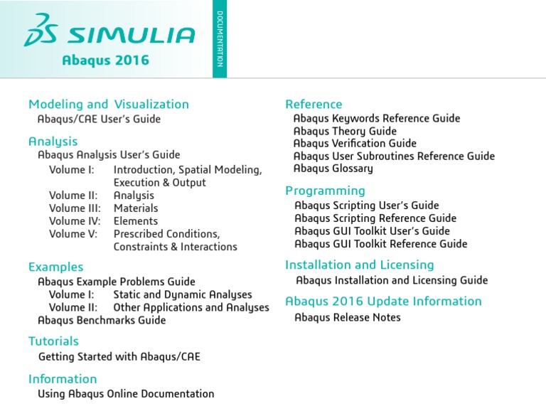 Abaqus 2016: Modeling and Visualization Analysis Reference | PDF ...