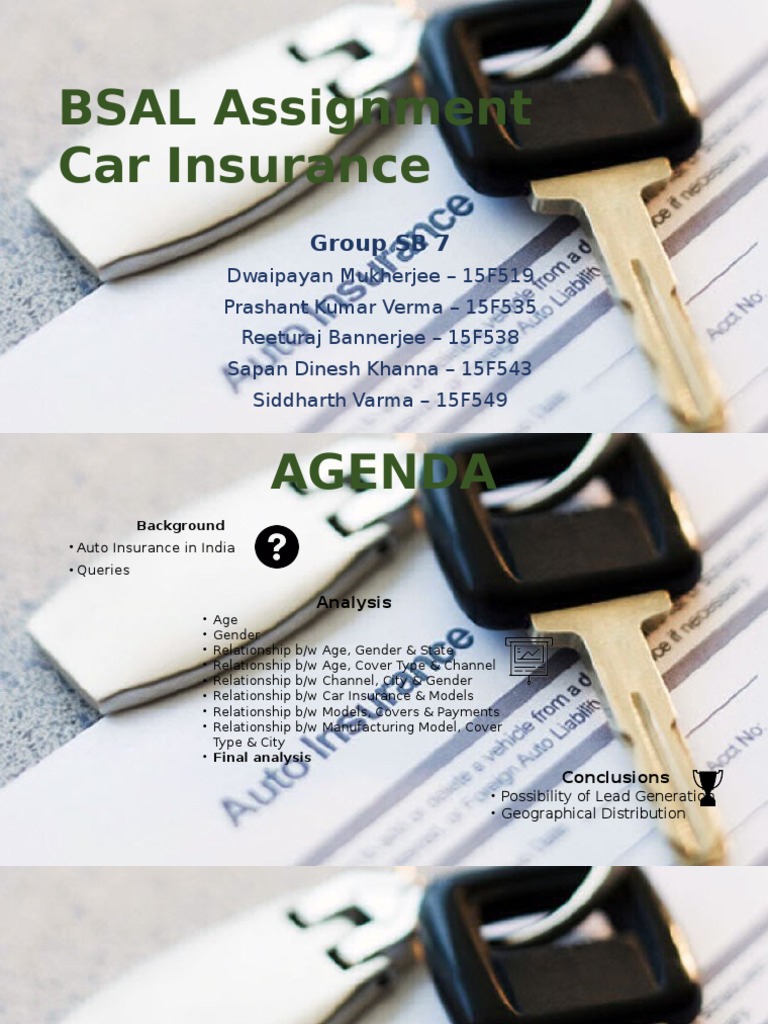 Car Insurance Assignment | PDF | Vehicle Insurance | Insurance