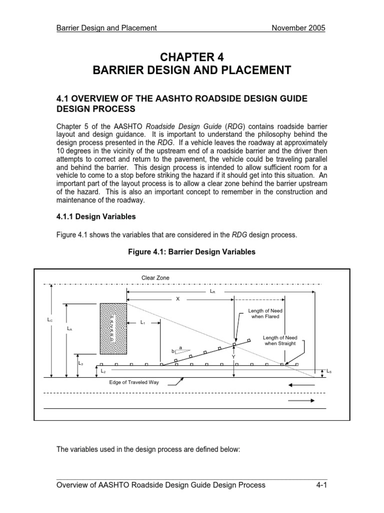 Barrier Design & Placement Ashto | PDF | Road Infrastructure | Traffic